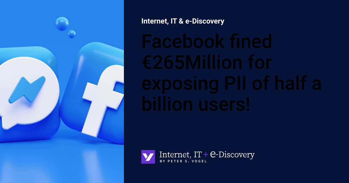 Facebook fined €265Million for exposing PII of half a billion users ...
