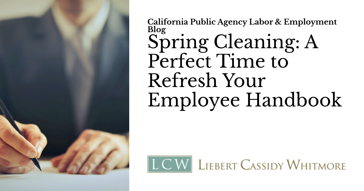 Spring Cleaning: A Perfect Time to Refresh Your Employee Handbook ...