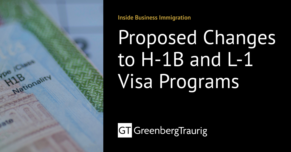 Proposed Changes to H-1B and L-1 Visa Programs | Inside Business ...