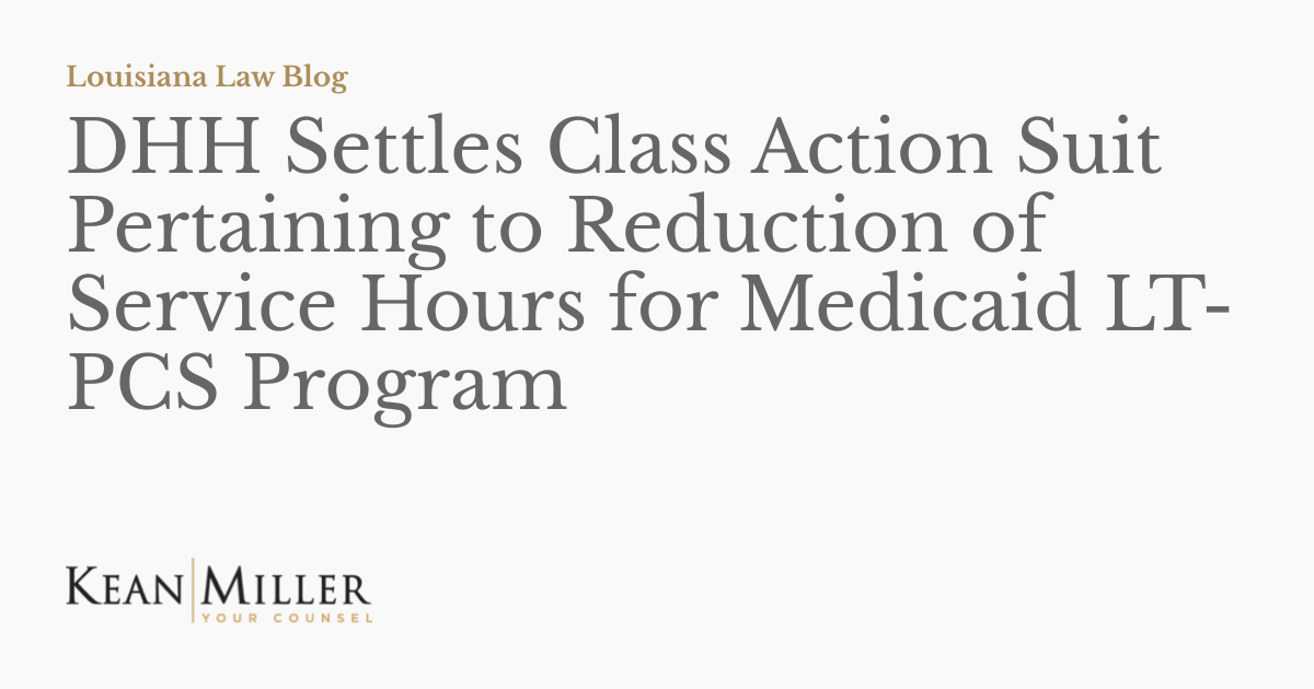 DHH Settles Class Action Suit Pertaining to Reduction of Service Hours ...