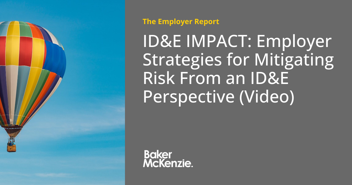 ID&E IMPACT: Employer Strategies for Mitigating Risk From an ID&E ...