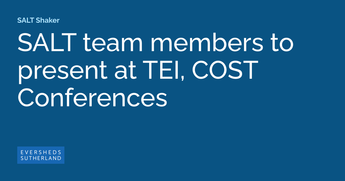 SALT team members to present at TEI, COST Conferences | SALT Shaker