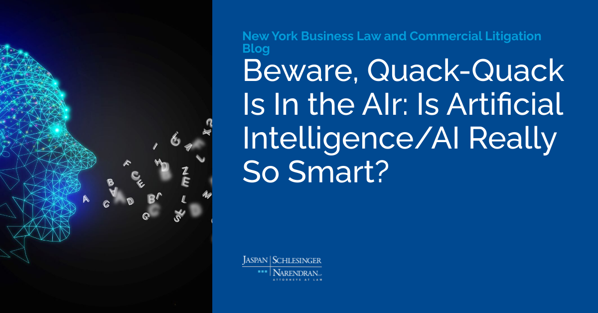 Beware, Quack-Quack Is In the AIr: Is Artificial Intelligence/AI Really ...