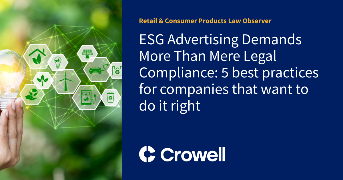 ESG Advertising Demands More Than Mere Legal Compliance: 5 best ...