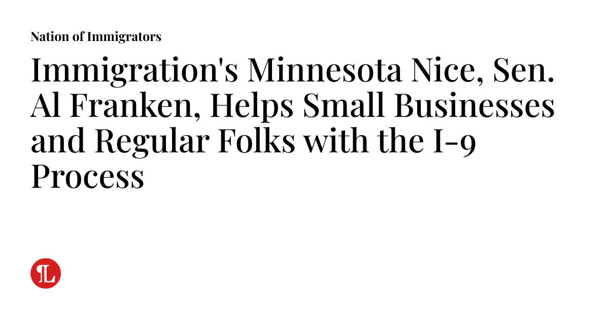 Immigration's Minnesota Nice, Sen. Al Franken, Helps Small Businesses ...
