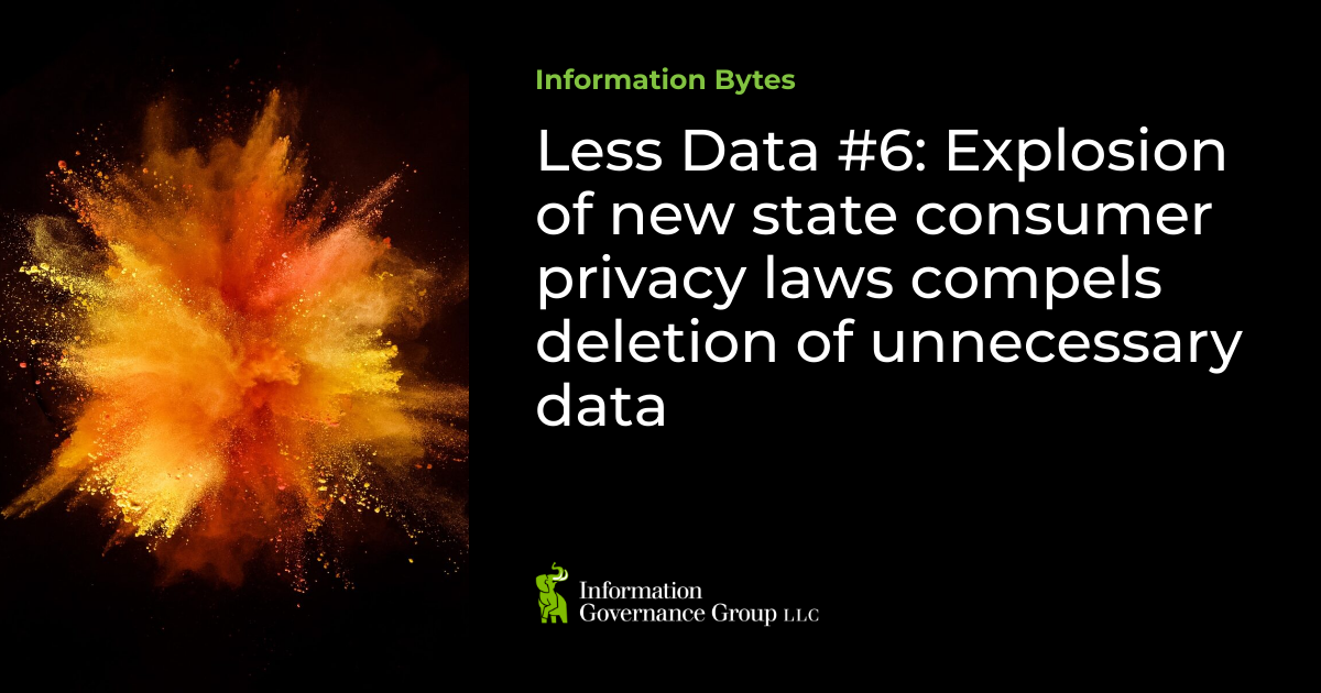 Less Data #6: Explosion of new state consumer privacy laws compels ...