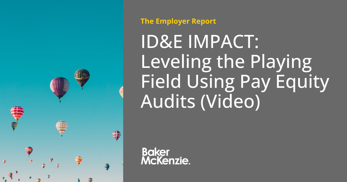 ID&E IMPACT: Leveling the Playing Field Using Pay Equity Audits (Video ...