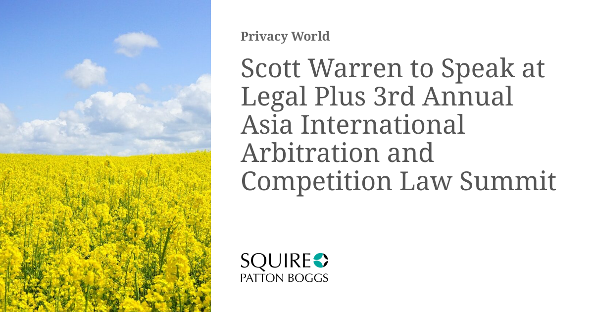 Scott Warren to Speak at Legal Plus 3rd Annual Asia International ...