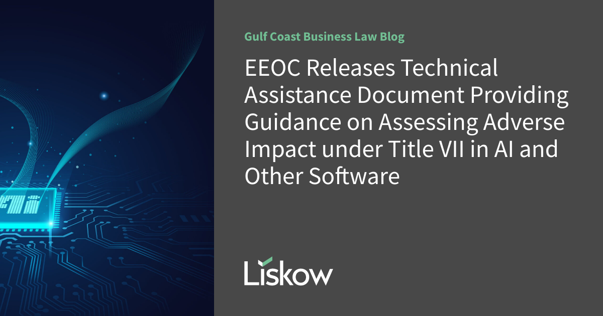 EEOC Releases Technical Assistance Document Providing Guidance on ...