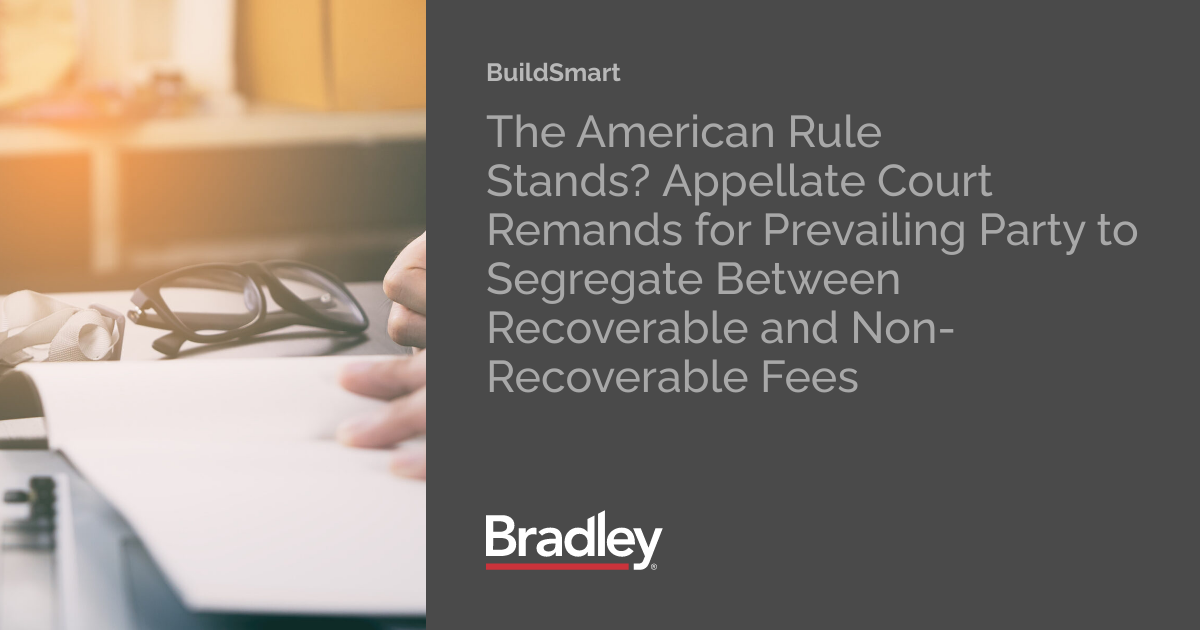 The American Rule Stands? Appellate Court Remands for Prevailing Party ...