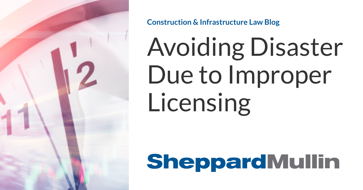 Avoiding Disaster Due to Improper Licensing | Construction ...