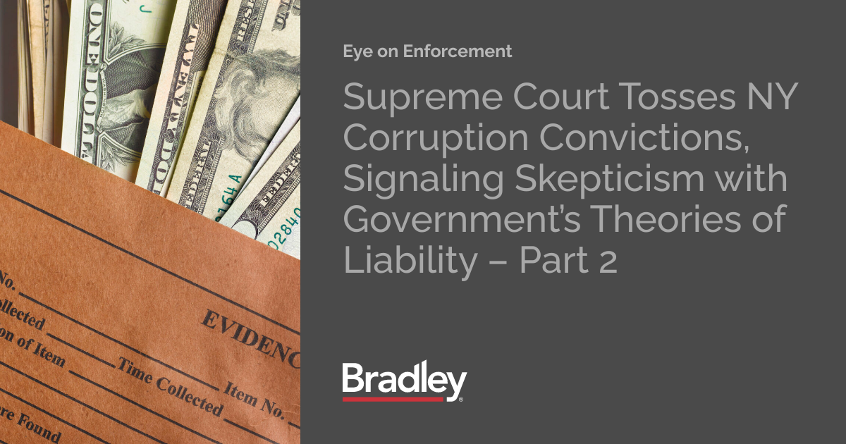 Supreme Court Tosses NY Corruption Convictions, Signaling Skepticism ...