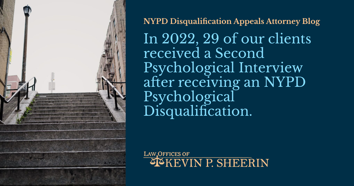 In 2022, 29 of our clients received a Second Psychological Interview ...