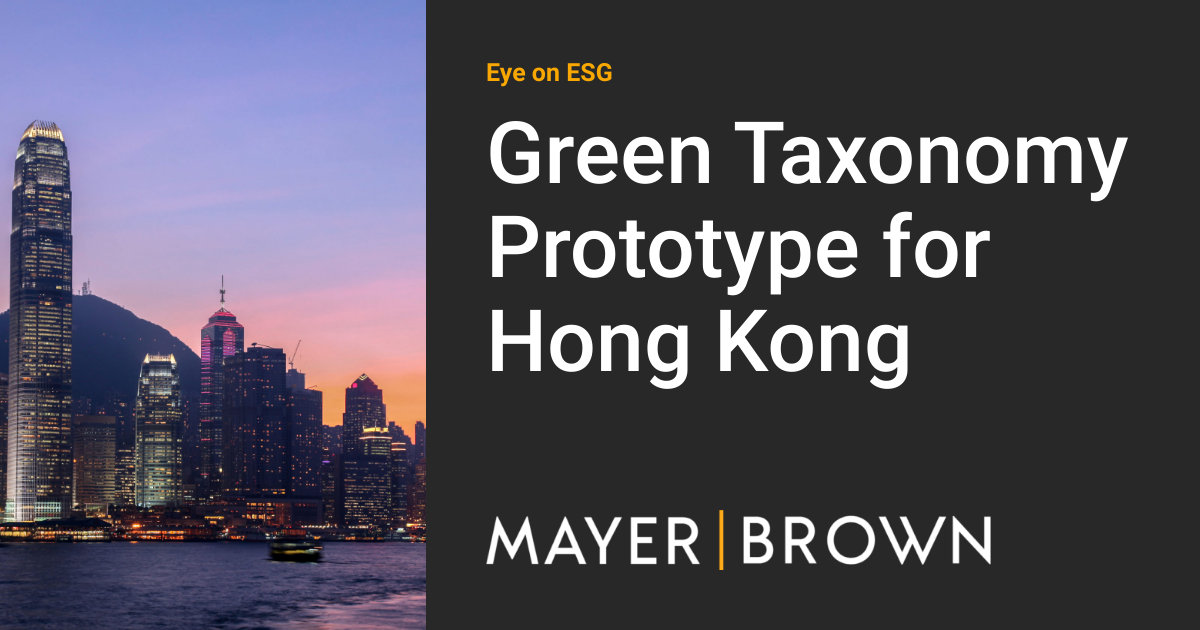 Green Taxonomy Prototype for Hong Kong | Eye on ESG