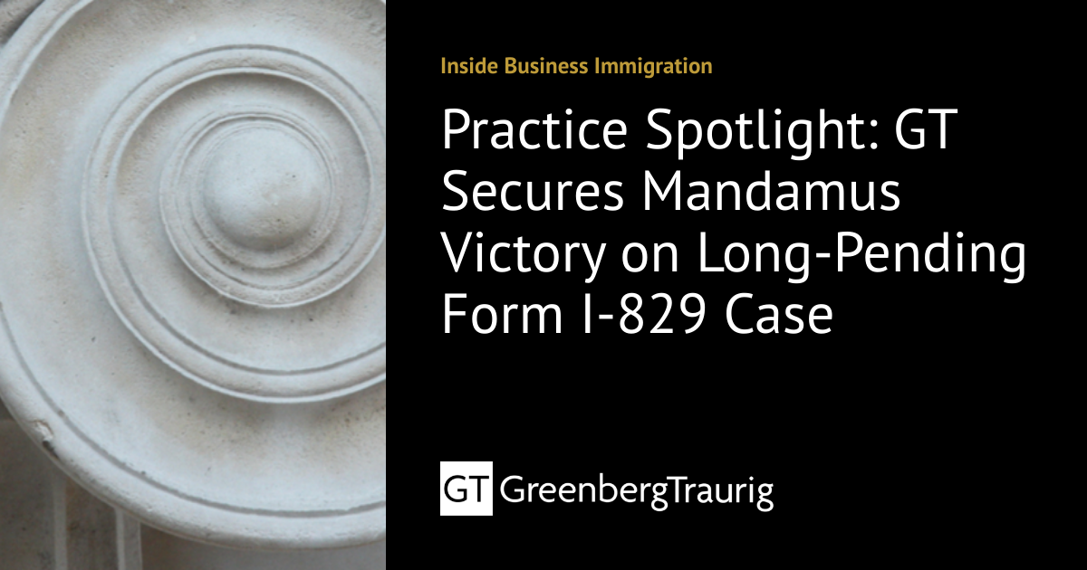 Practice Spotlight: GT Secures Mandamus Victory on Long-Pending Form I ...