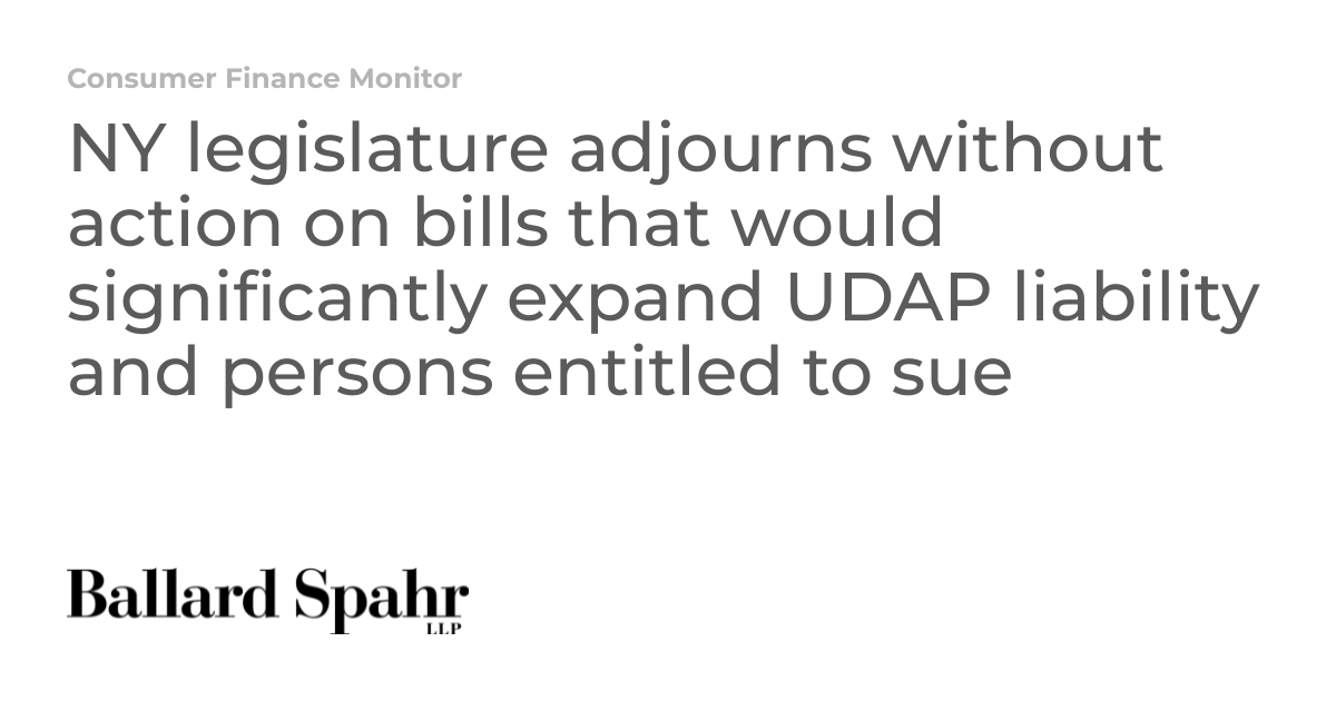 NY legislature adjourns without action on bills that would ...