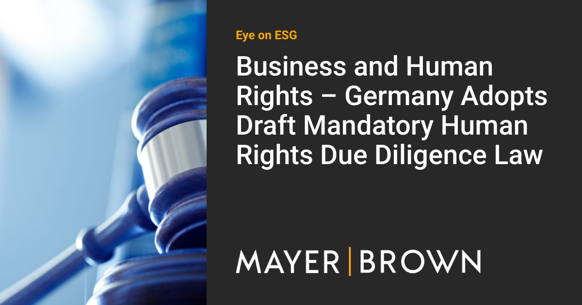 Business and Human Rights – Germany Adopts Draft Mandatory Human Rights ...