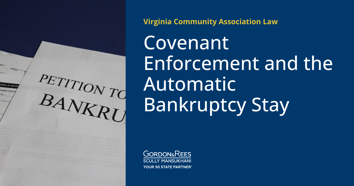 Covenant Enforcement and the Automatic Bankruptcy Stay | Virginia ...