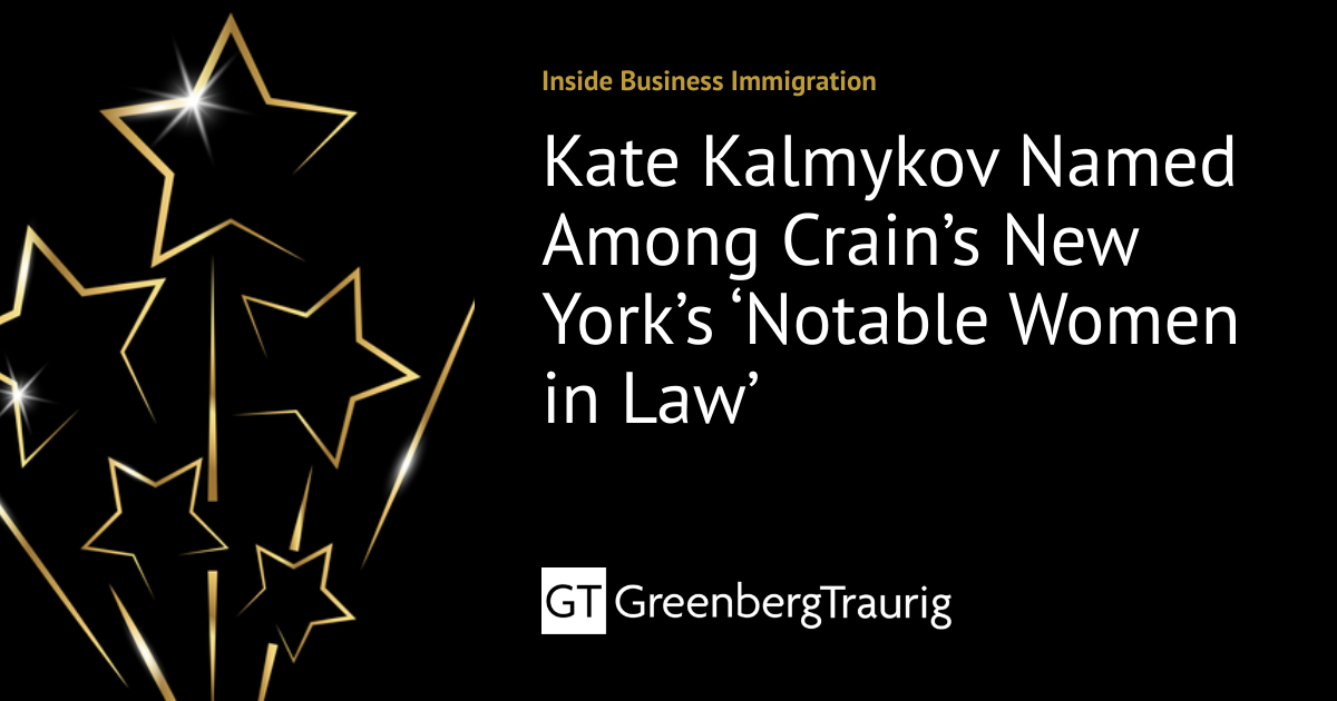 Kate Kalmykov Named Among Crain’s New York’s ‘Notable Women in Law ...