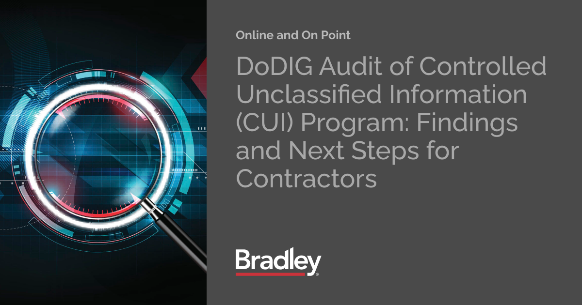 DoDIG Audit of Controlled Unclassified Information (CUI) Program ...