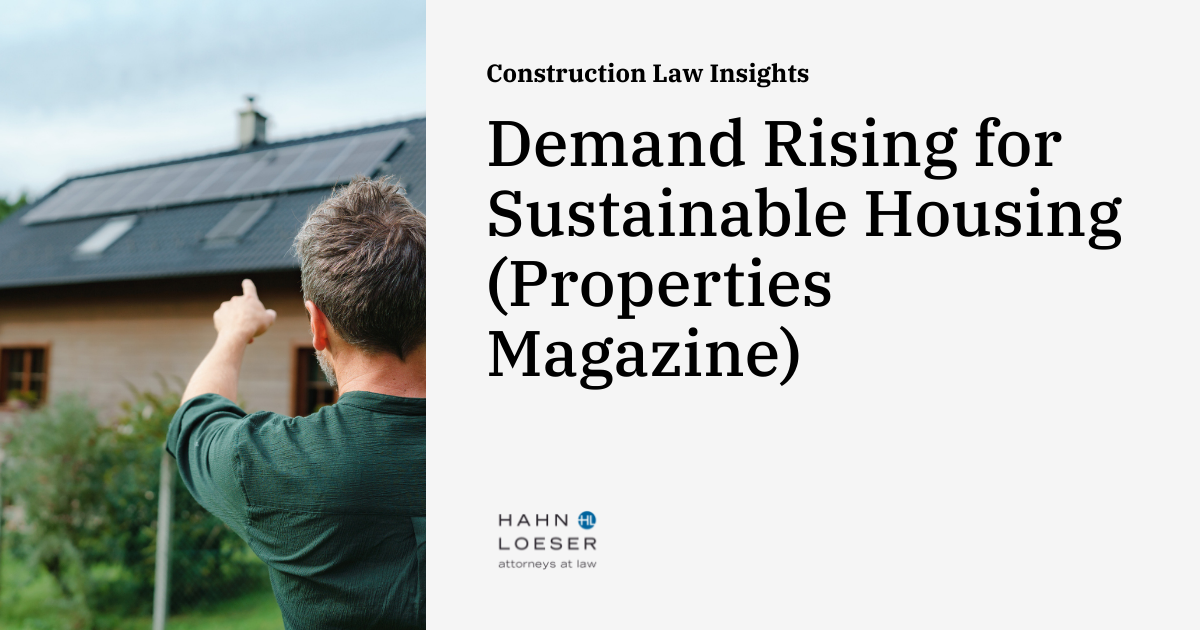 Demand Rising for Sustainable Housing (Properties Magazine ...