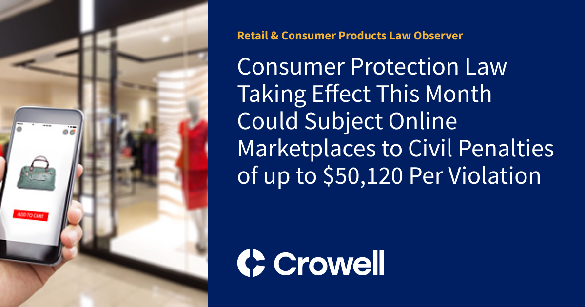 Consumer Protection Law Taking Effect This Month Could Subject Online ...