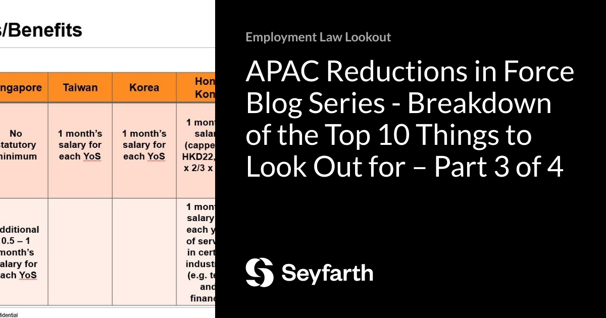 APAC Reductions in Force Blog Series - Breakdown of the Top 10 Things ...