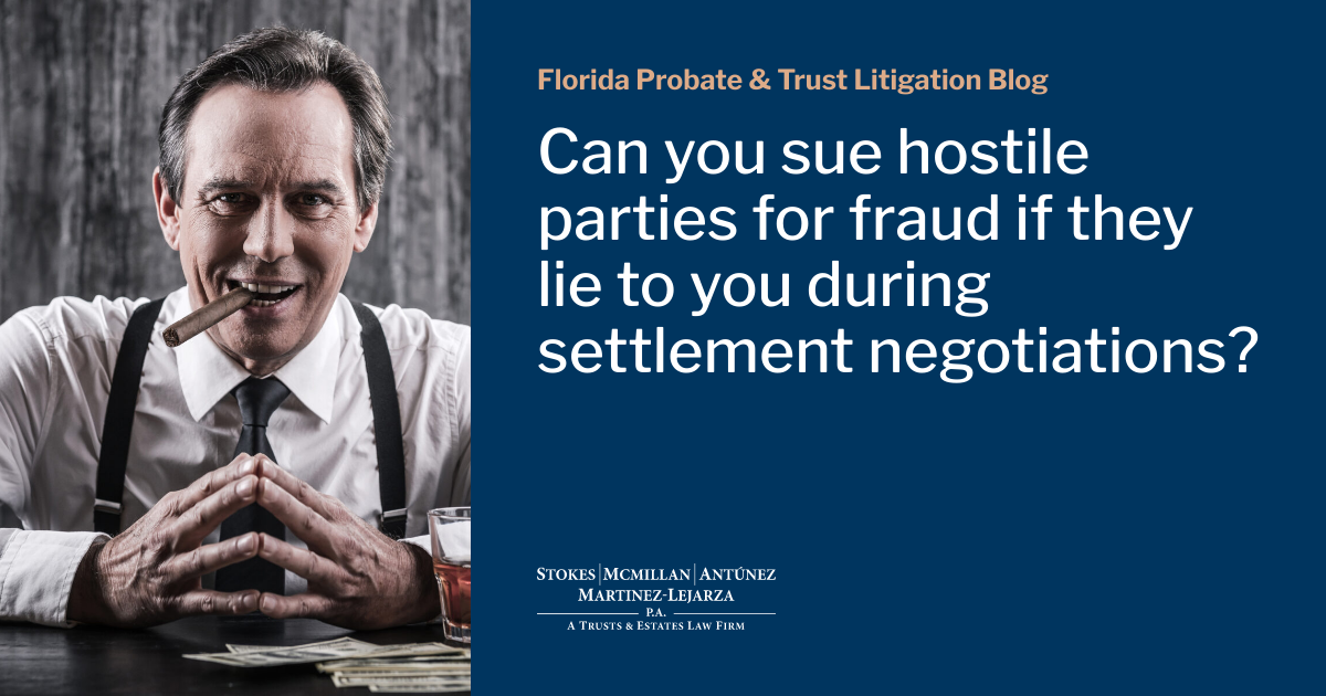 Can you sue hostile parties for fraud if they lie to you during ...