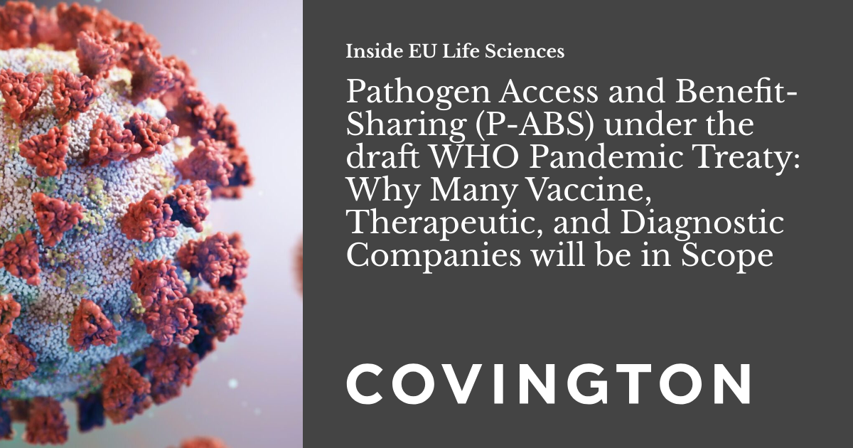 Pathogen Access and Benefit-Sharing (P-ABS) under the draft WHO ...