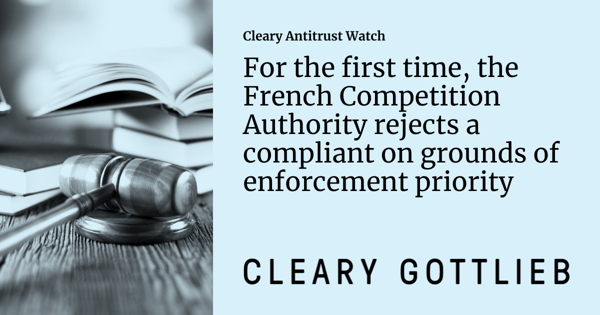 For the first time, the French Competition Authority rejects a ...