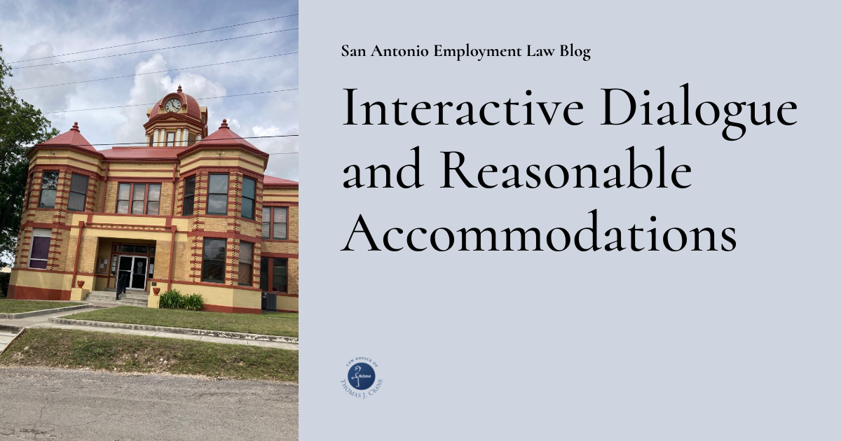 Interactive Dialogue and Reasonable Accommodations | San Antonio ...