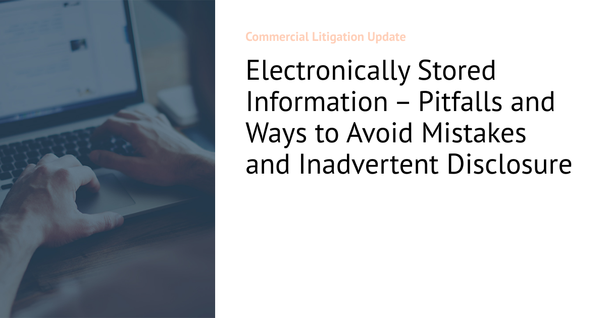 Electronically Stored Information