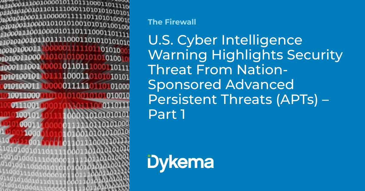 U.S. Cyber Intelligence Warning Highlights Security Threat From Nation ...