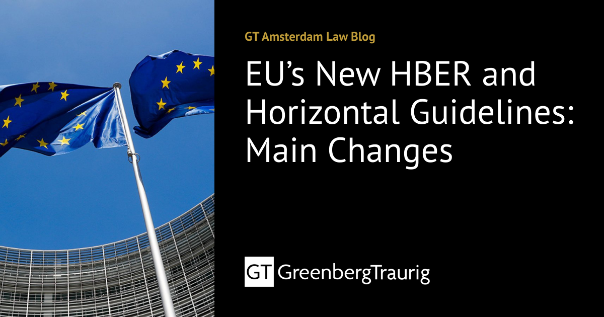 EU’s New HBER and Horizontal Guidelines: Main Changes | GT Amsterdam ...
