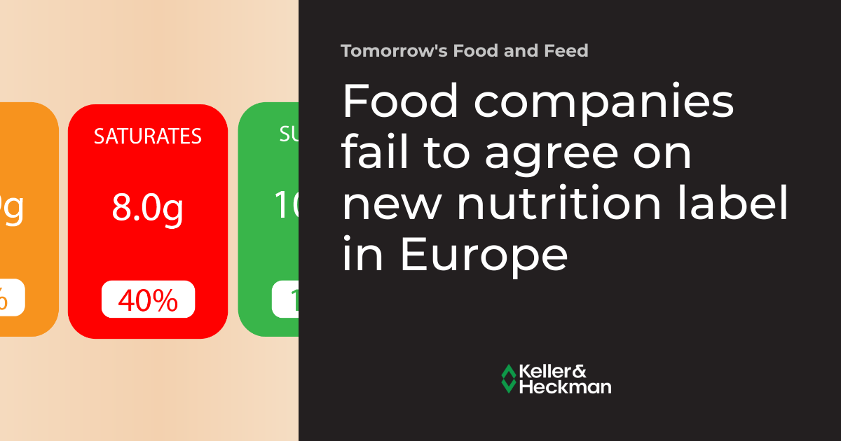 Food companies fail to agree on new nutrition label in Europe ...