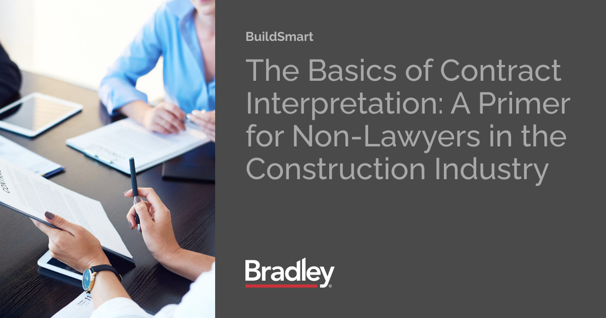 The Basics of Contract Interpretation: A Primer for Non-Lawyers in the ...