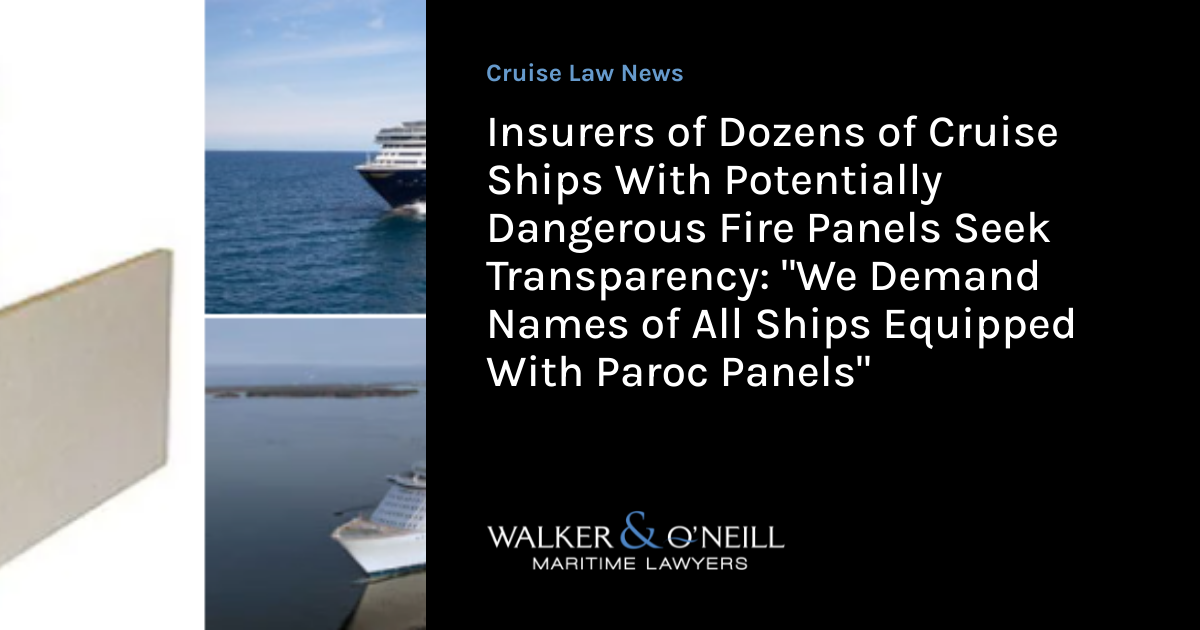 Insurers of Dozens of Cruise Ships With Potentially Dangerous Fire ...