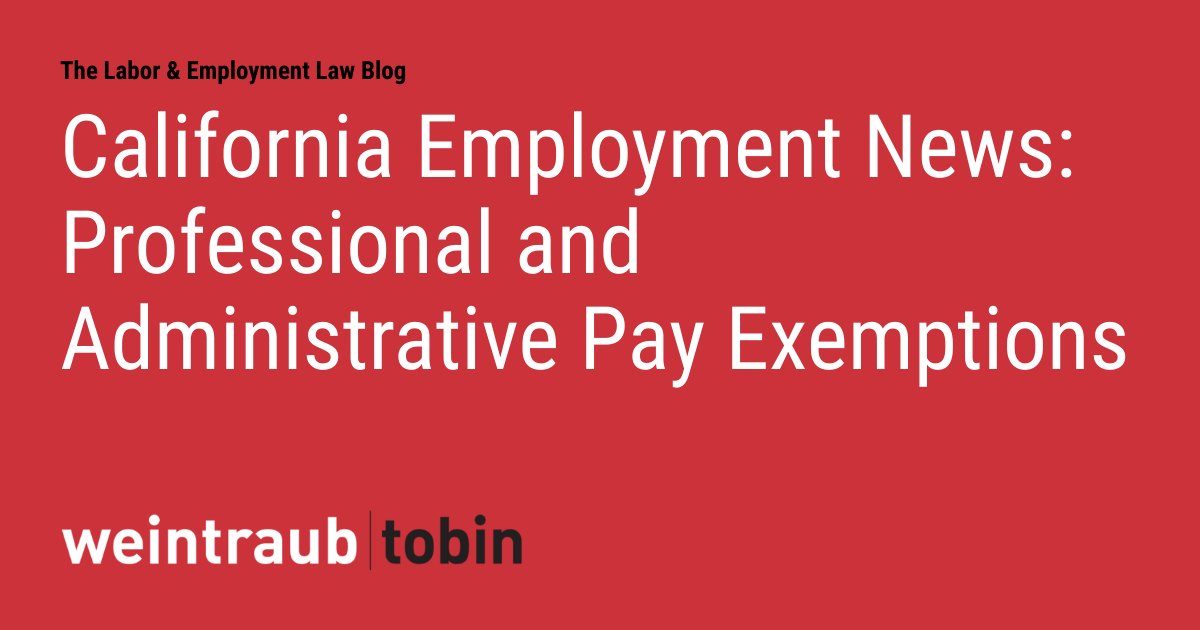 California Employment News: Professional and Administrative Pay ...