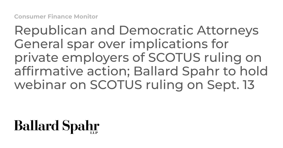 Republican and Democratic Attorneys General spar over implications for ...