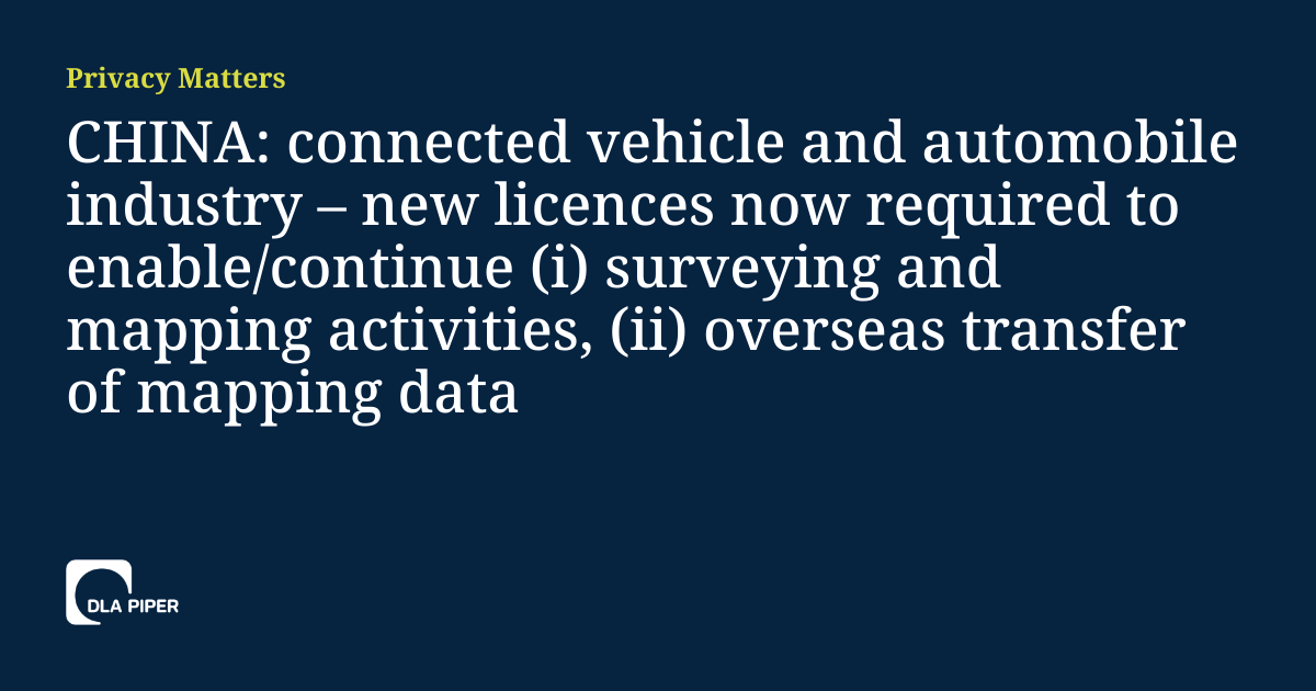 CHINA: connected vehicle and automobile industry – new licences now ...