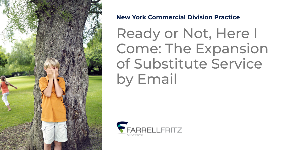Ready or Not, Here I Come: The Expansion of Substitute Service by Email ...