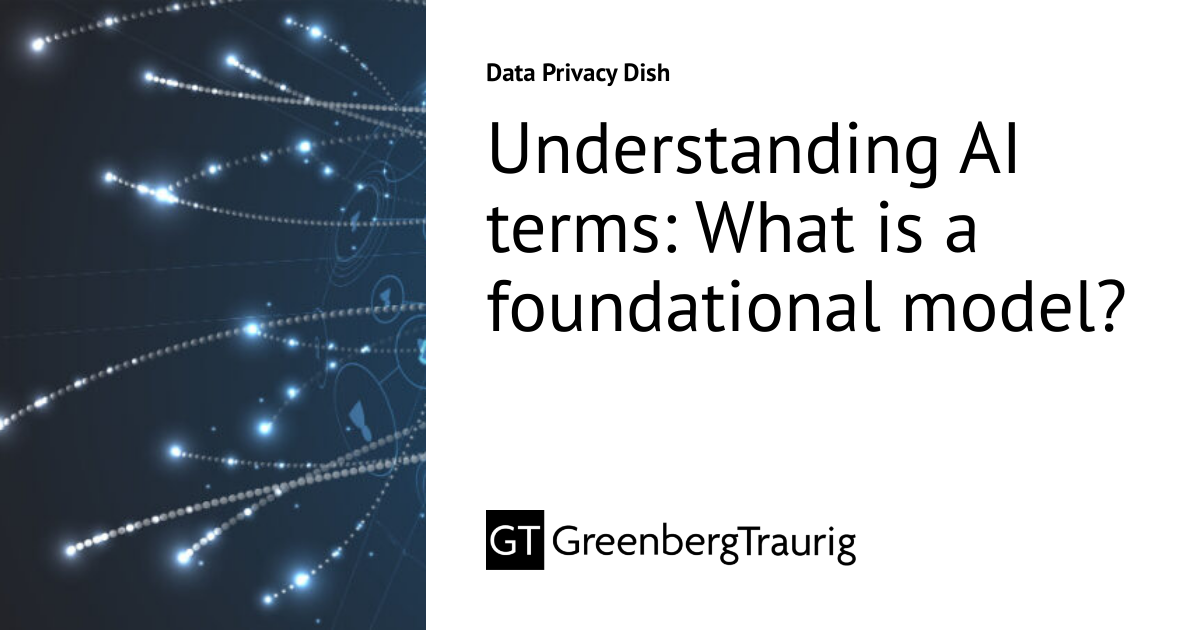 Understanding AI terms: What is a foundational model? | Data Privacy Dish