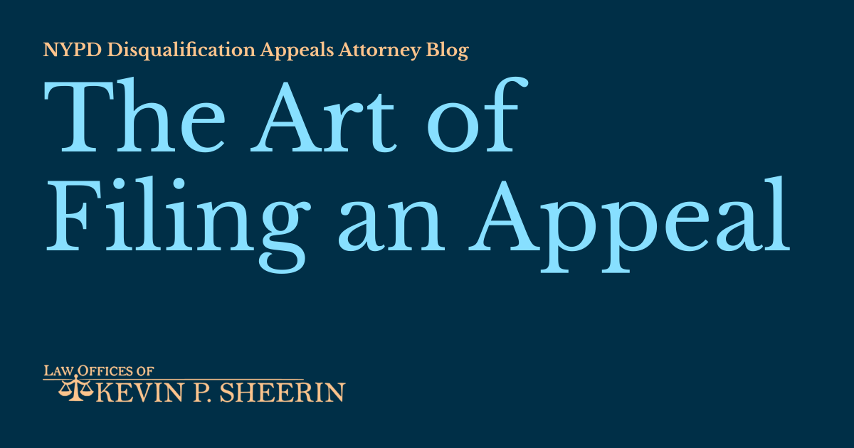 The Art of Filing an AppealThe Art of Filing an Appeal