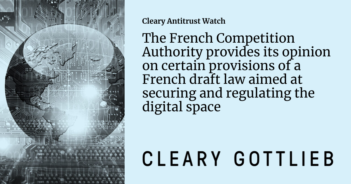 The French Competition Authority provides its opinion on certain ...