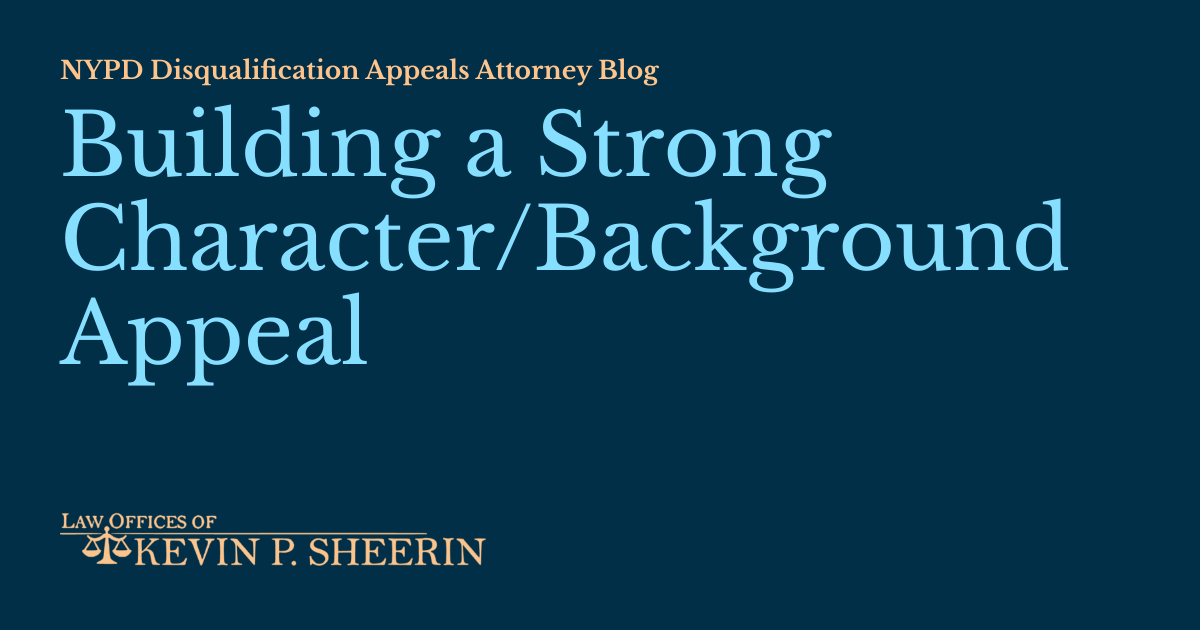 Building a Strong Character/Background Appeal