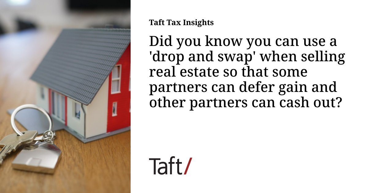 Did you know you can use a 'drop and swap' when selling real estate so ...