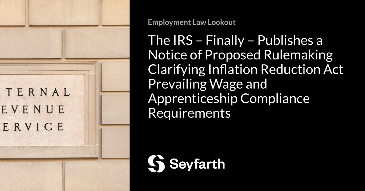 The IRS – Finally – Publishes a Notice of Proposed Rulemaking ...