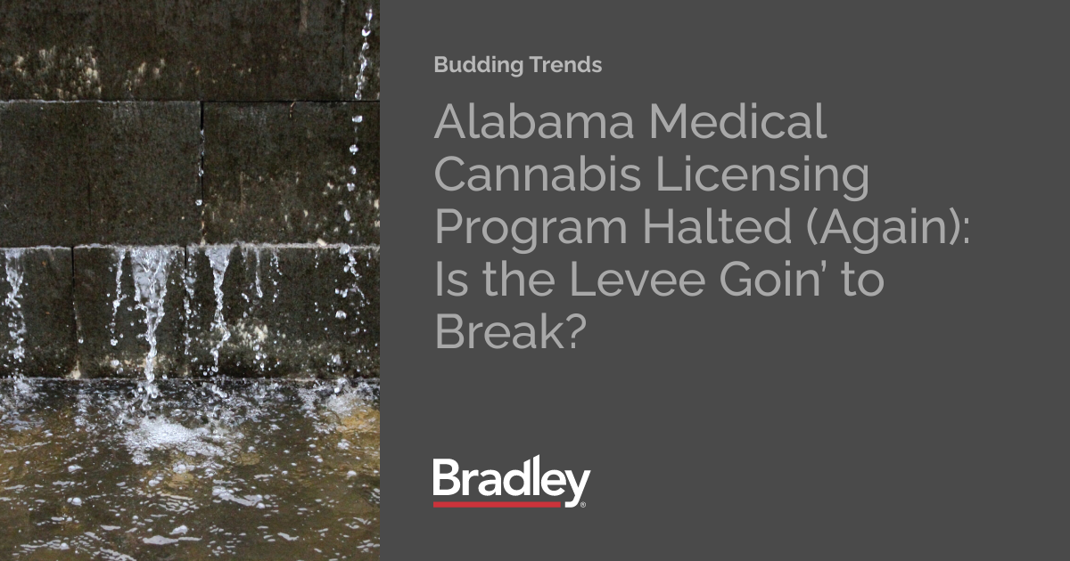 Alabama Medical Cannabis Licensing Program Halted (Again): Is the Levee Goin’ to Break ...