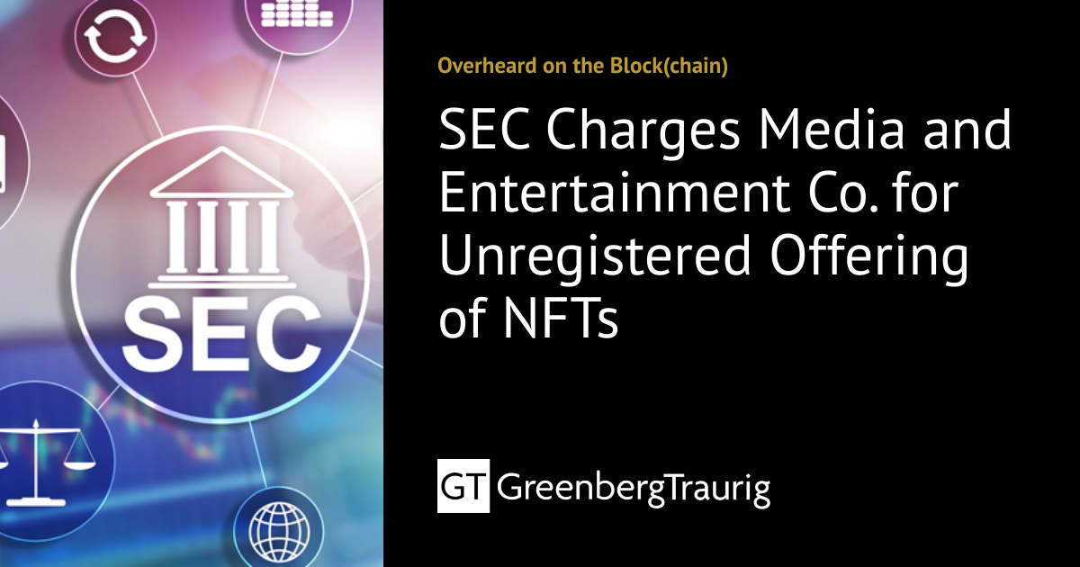 SEC Charges Media and Entertainment Co. for Unregistered Offering of ...