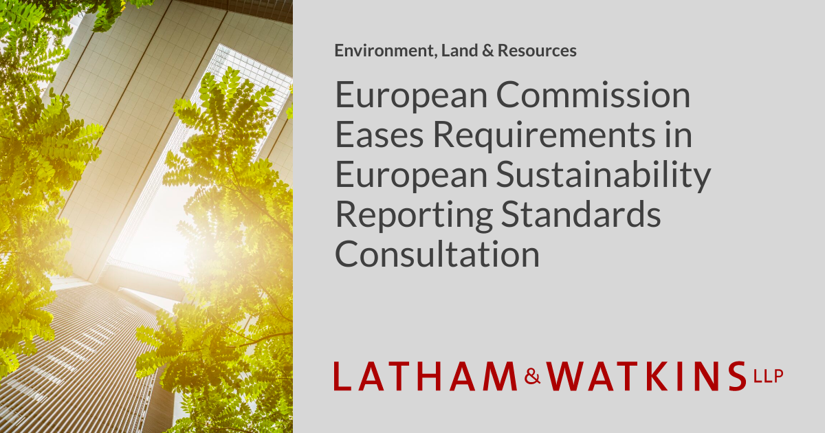 European Commission Eases Requirements in European Sustainability ...